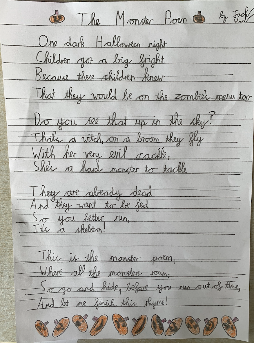 The monster Poem by Jack
